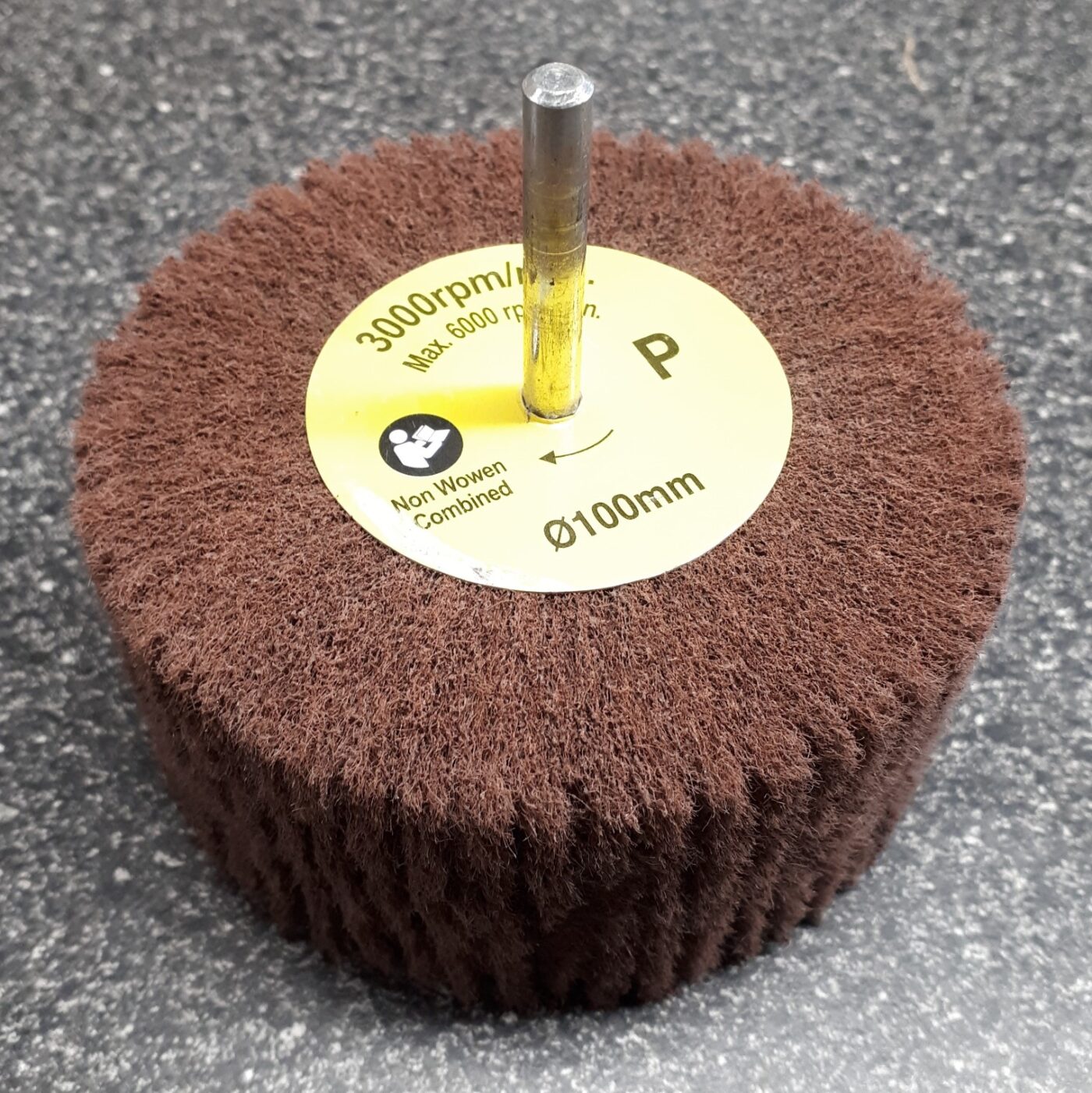 Spindle mounted non-woven flap wheel – Bridgwater Welding Supplies Ltd